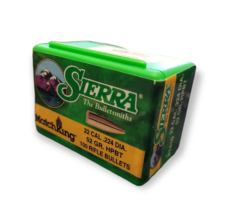 Sierra Bullets .224 x 52grain HPBT Match 100ct 1410