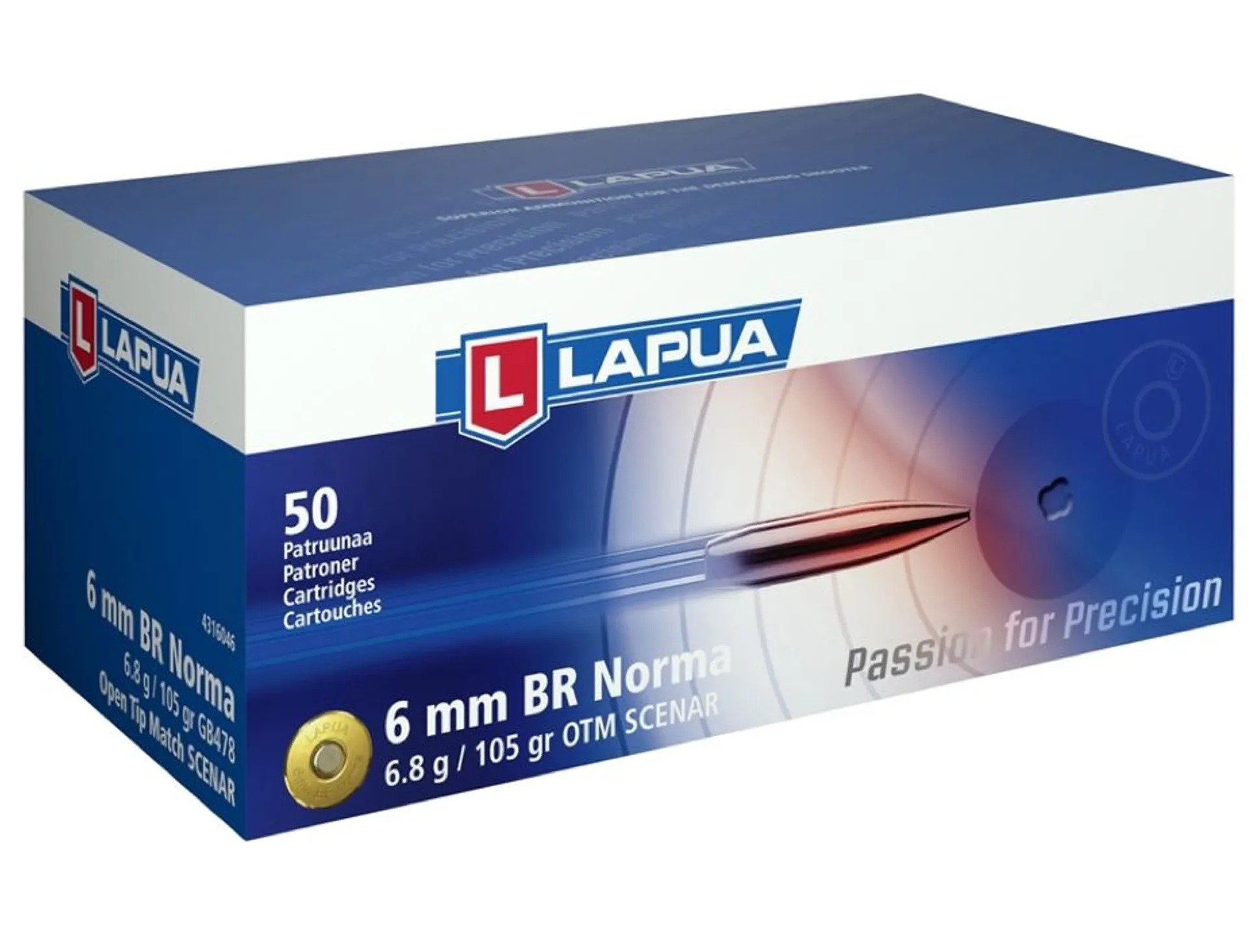 Lapua 6BR 105Grain Scenar OTM Ammunition - 50 Rnds LA4316046